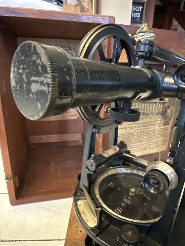 Antique Buff & Buff Engineer’s Transit Serial No. 12472 Boston In Case ...