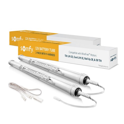 12V DC Reloadable Battery Tube 2 Pack and Y Harness - 2 Replacement ...