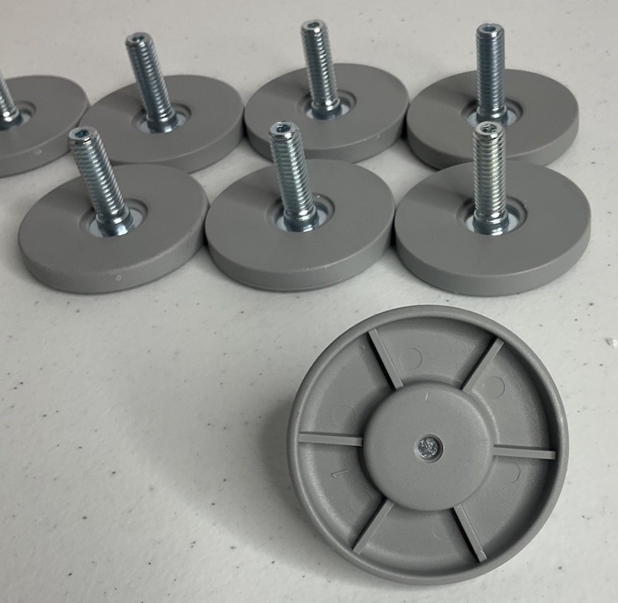 IKEA BESTA Grey Adjustable Feet Part No. 114947 / 115988 Lot Of 8 P/O G ...