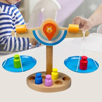 Balance Scale Toy Math Games Fun with Weights for Kids Girls Boys ...