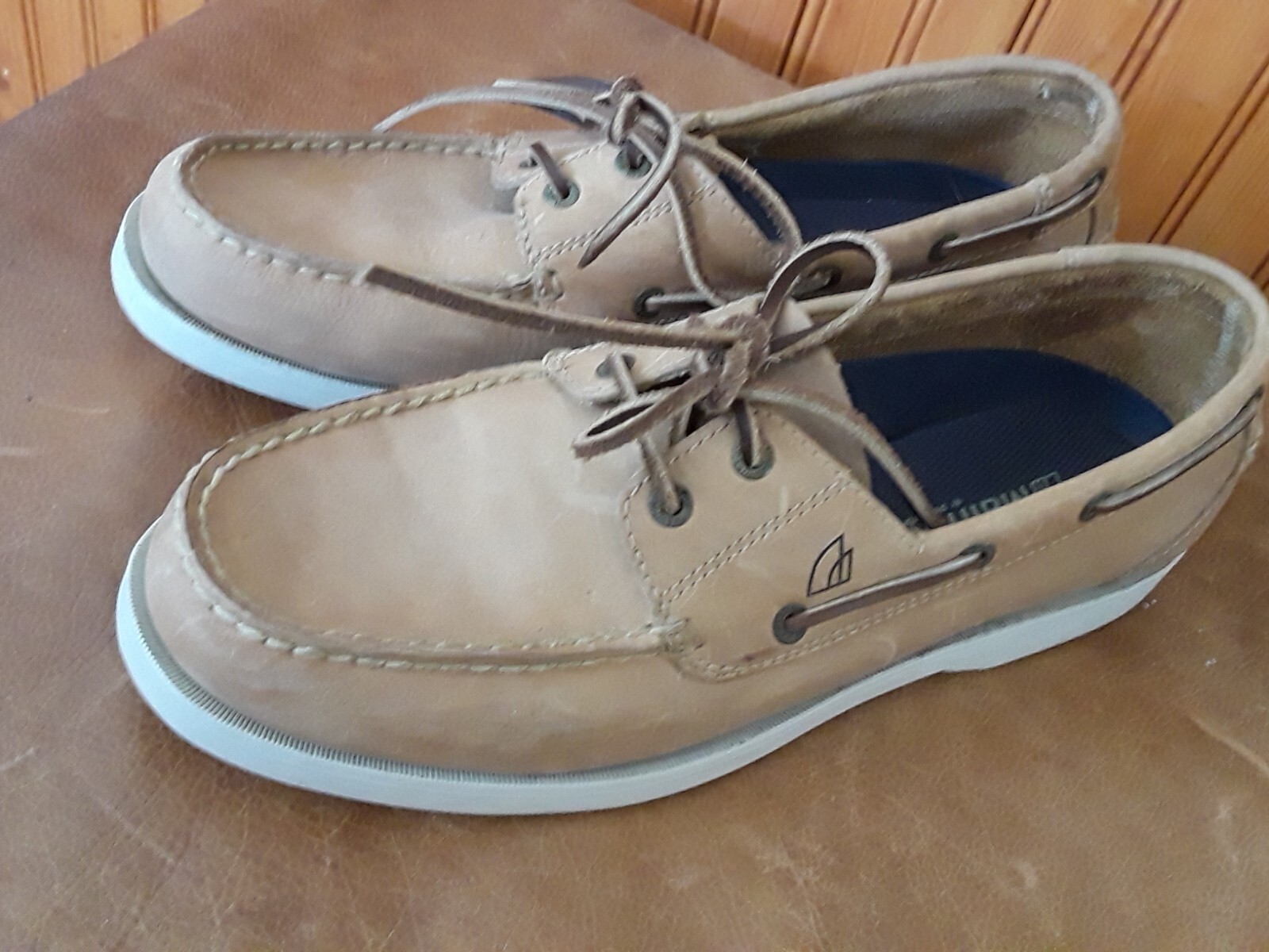 SPERRY TOPSIDERS "Mainsail" mens boat shoe tan leathe… - Gem