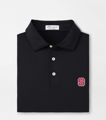 PETER MILLAR NC State Block S Performance Polo Shirt - Small - Black ...