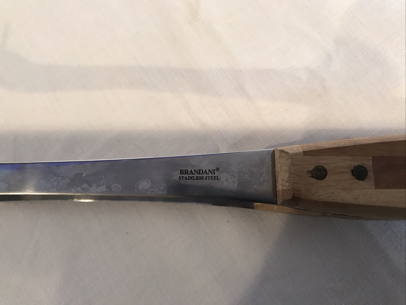 Brandani Italy Unusual Serving Tong/ Fork Stainless Steel Wood Handles ...