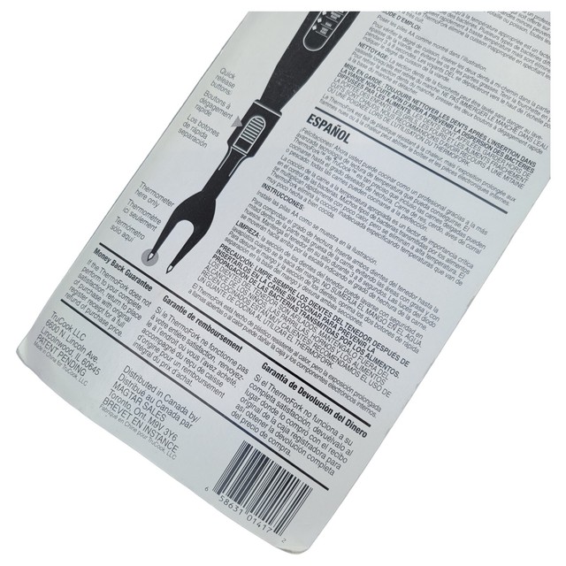 TruCook Thermo Fork Instant Read Meat Thermometer BBQ Temp Checker as ...