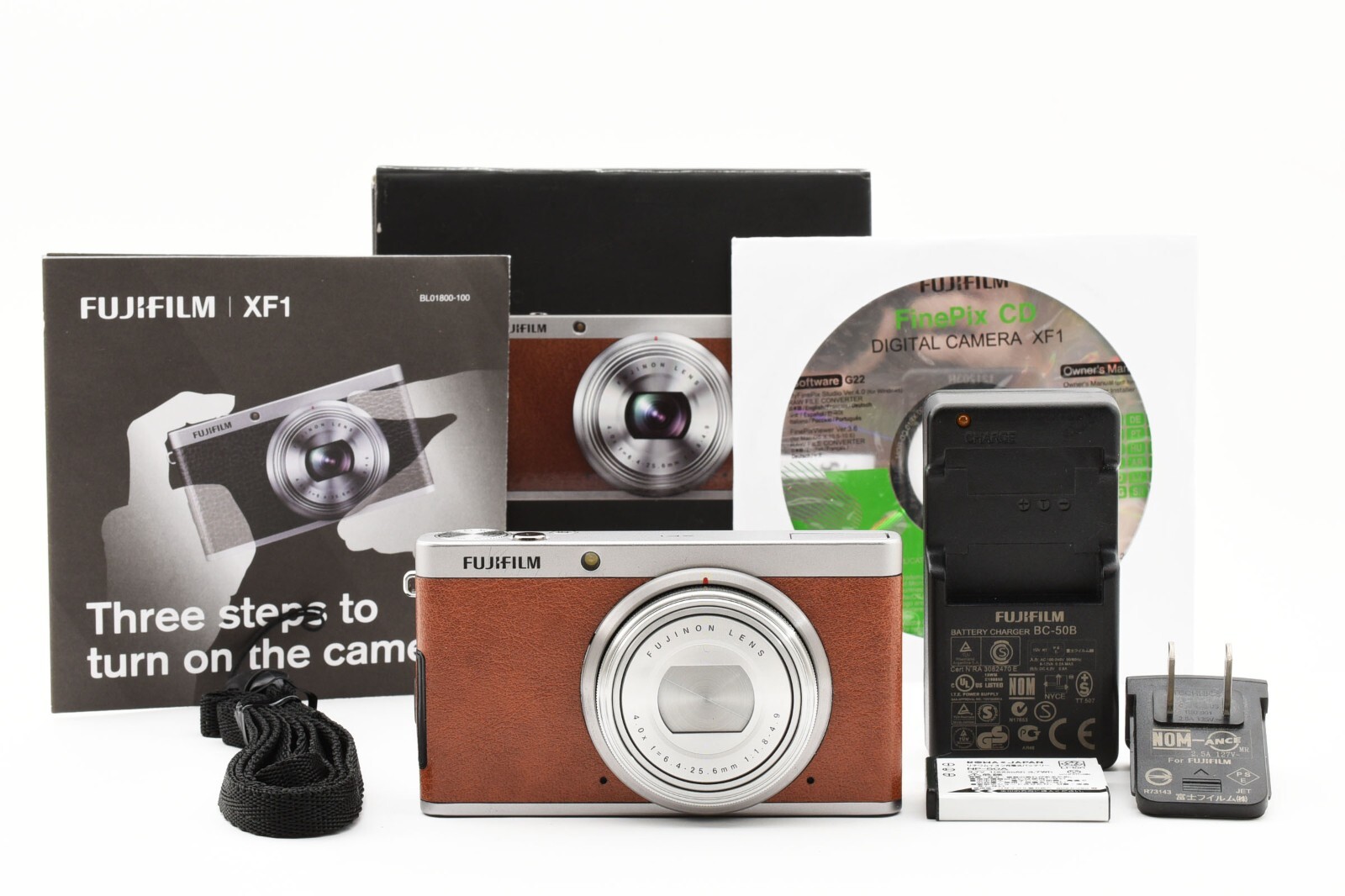 [MINT W/BOX] Fujifilm XF1 BROWN 12.0MP Compact Digital Camera From ...