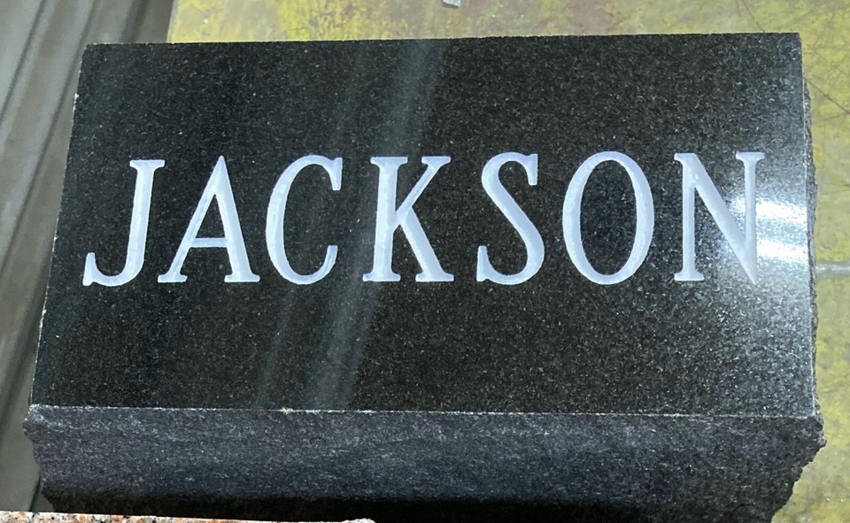 Granite Custom Engraved Footstone Cemetery Funeral Black 4x8x4" | eBay