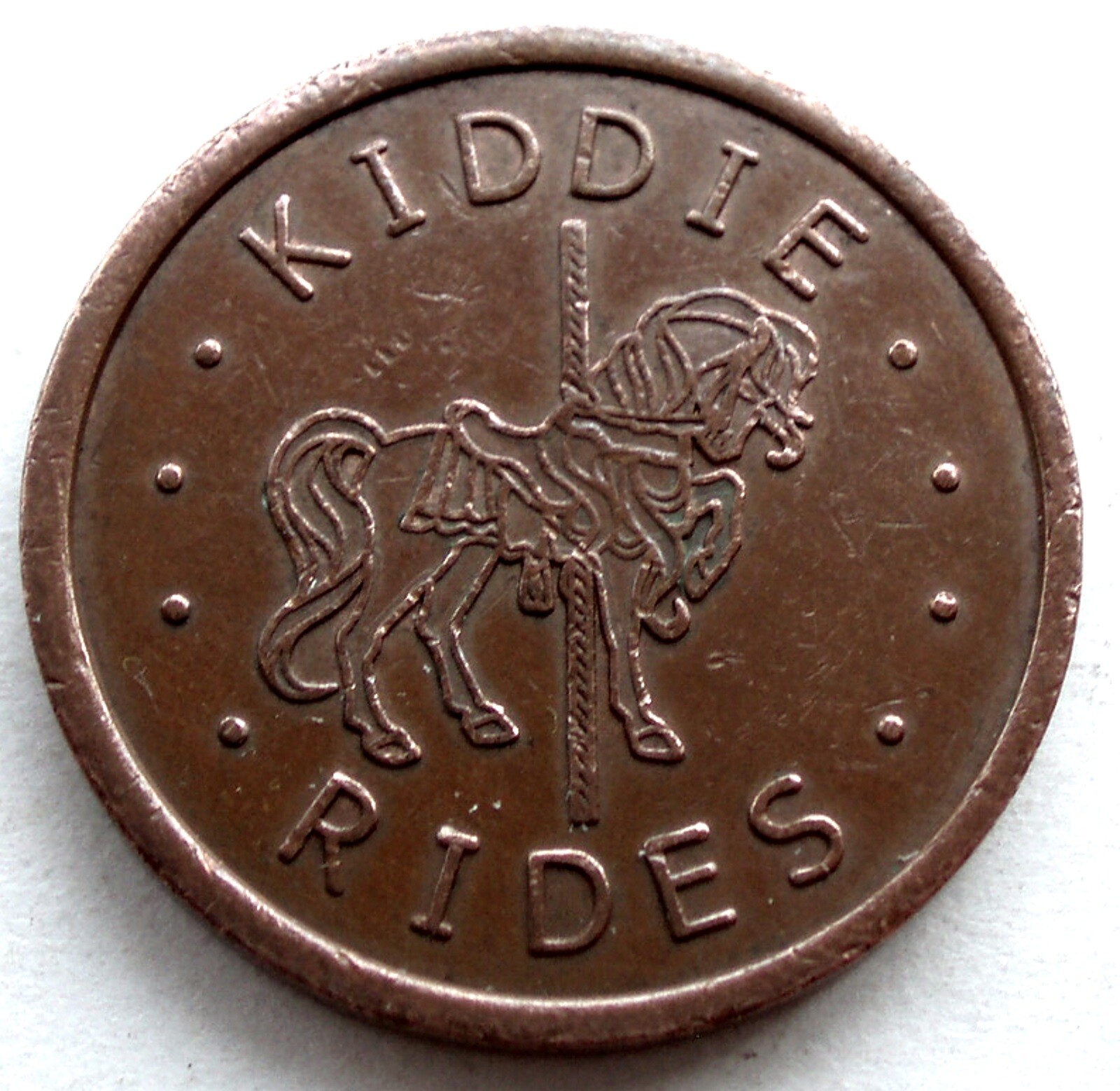 ITALY TECNOTRON DEDEM KIDDIE RIDES Carousel Token 22mm 5.8g Bronze. FF7 ...