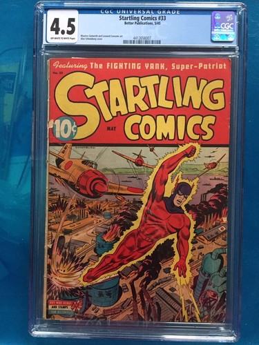 STARTLING COMICS #33 CGC VG+ 4.5; OW-W; Schomburg WWII cover! | eBay