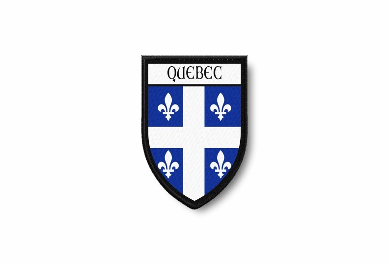 PATCH PATCHES EMBLEM IRON ON GLUE PRINT FLAG world crest canada quebec ...