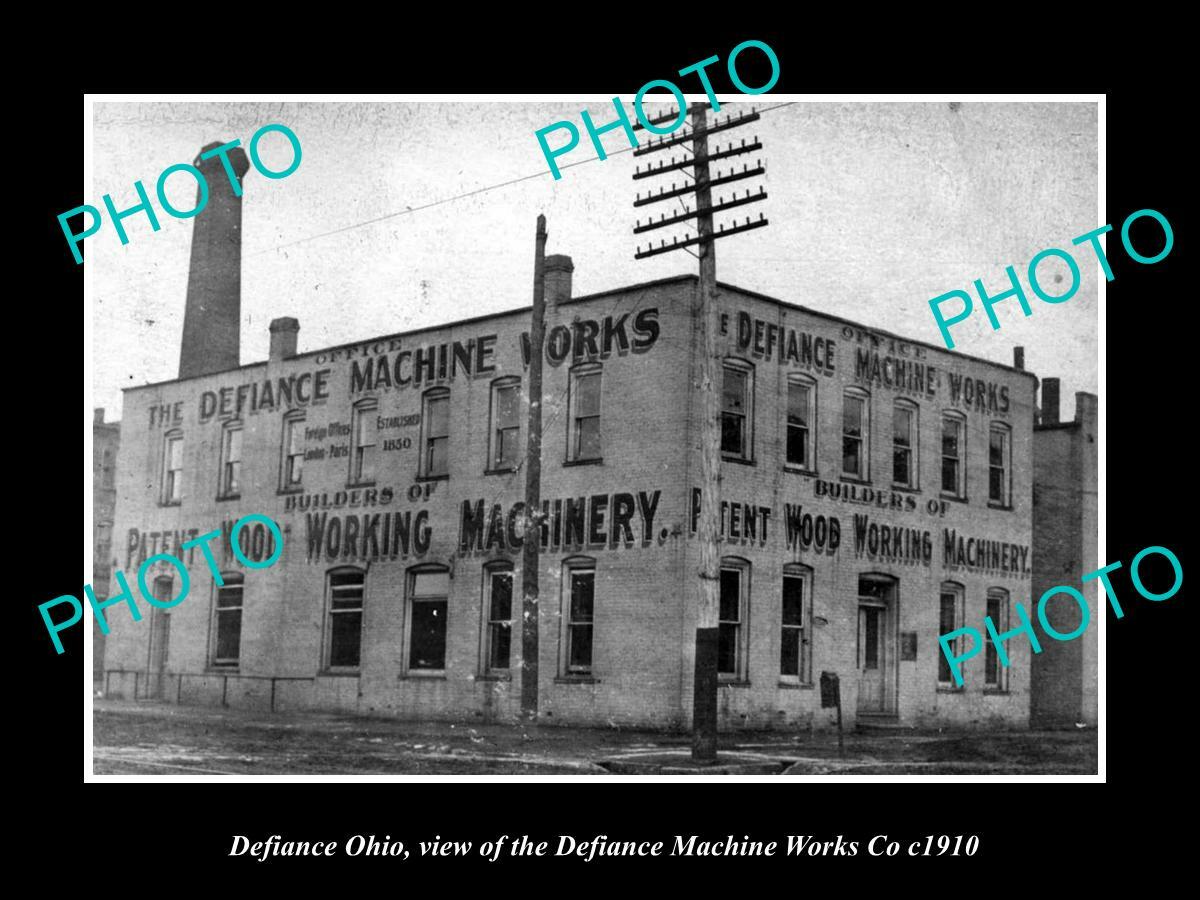 OLD 8x6 HISTORIC PHOTO OF DEFIANCE OHIO THE DEFIANCE MACHINE WORKS ...