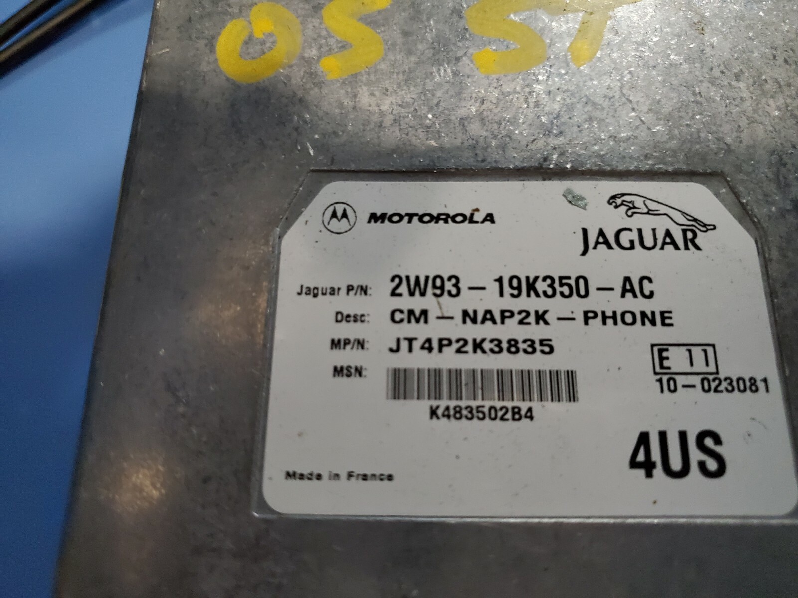 2003 04 05 06 07 2008 JAGUAR S-TYPE MOTOROLA PHONE MODULE CABLE 2W93 ...