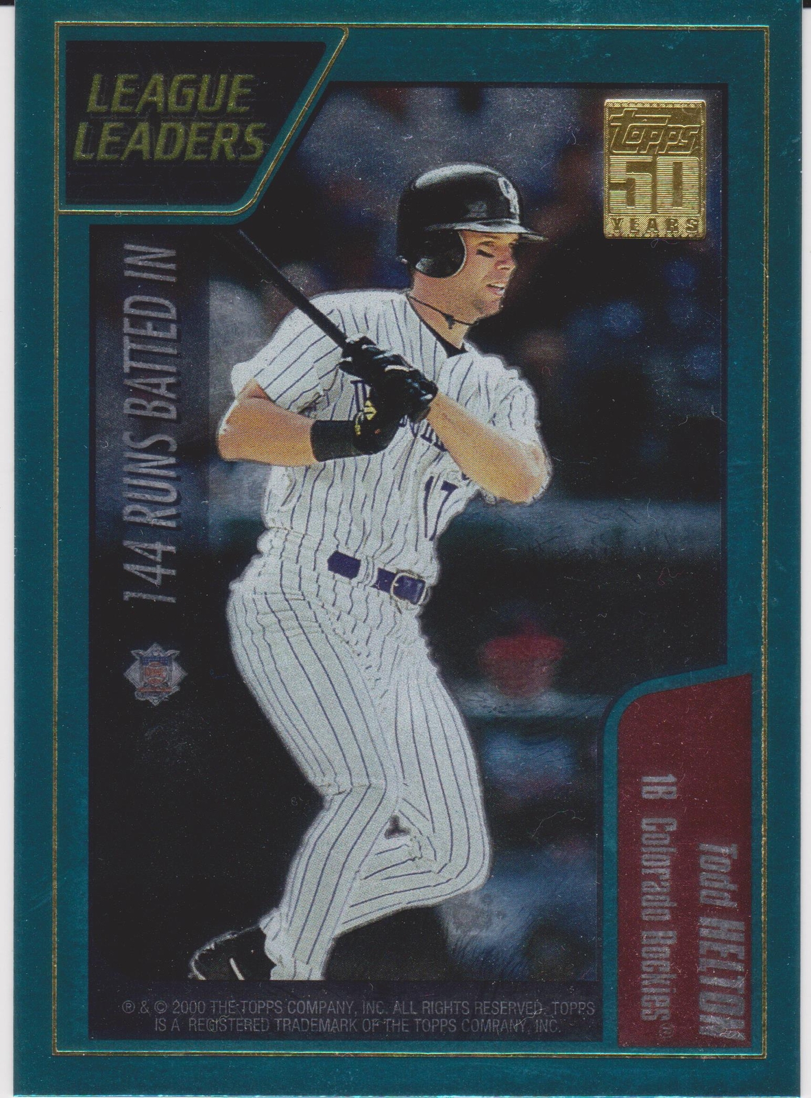 2001 Topps Todd Helton Edgar Martinez LL #393 Rockies Mariners Baseball ...
