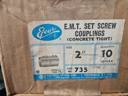 Lot of 25 2" Set Screw Couplings EMT Conduit - concrete tight Efcor 735 ...