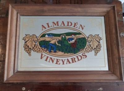 VTG Almaden Vineyards Mirrored Bar Sign 21.5 X 15.5” Wine Advertising ...