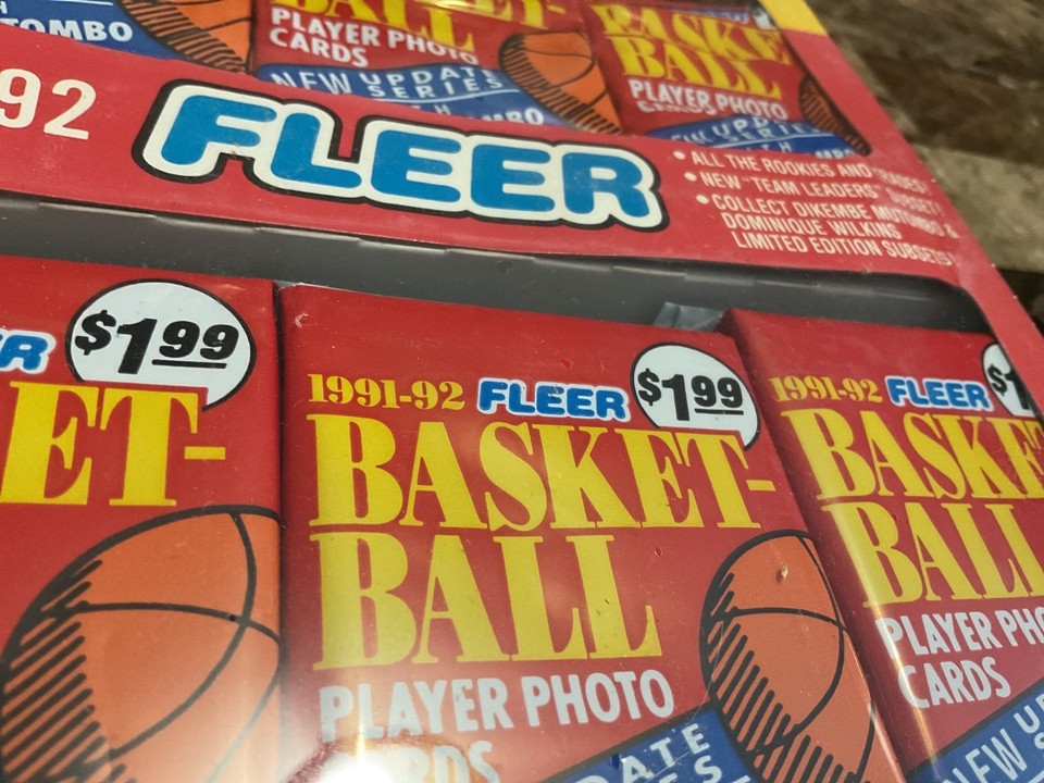 1991-92 Fleer Update NBA Basketball Jumbo Box Factory Sealed (18 Packs ...