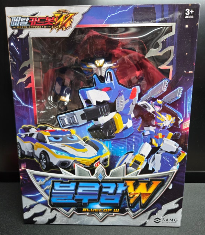 Metal Cardbot W BLUECOP W Transforming Patrol Car Robot Korean Toy 2025 ...
