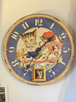 Timeworks Clocks Storytime Collection Two Kittens | eBay