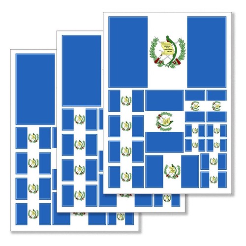 Guatemala Flag Sticker Guatemalan Decal in Multiple Sizes, 3 Pack, 11.7 ...