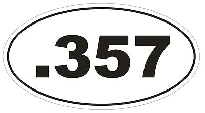.357 Magnum Oval Bumper Sticker or Helmet Sticker D1973 Euro Oval Guns ...