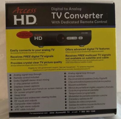 Access HD Digital to Analog TV Converter Model DTA1080D New | eBay