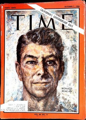 Time Magazine October 7, 1966 Ronald Reagan FRONT COVER ONLY | eBay