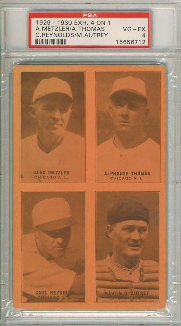 1929-30 4-on-1 Exhibits, Autry+, Chicago White Sox, PSA4, 5 Higher | eBay