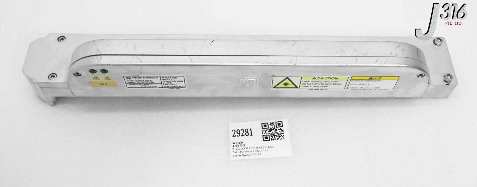 29281 APPLIED MATERIALS LASER SNSR ASSY, LCF EMITTER, 0020-49100 0040 ...