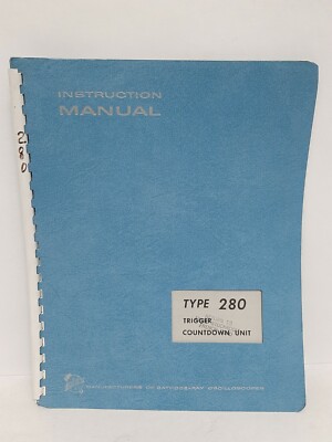 Tektronix Type 280 Countdown Unit Instruction Manual 070-350 EXC COND ...