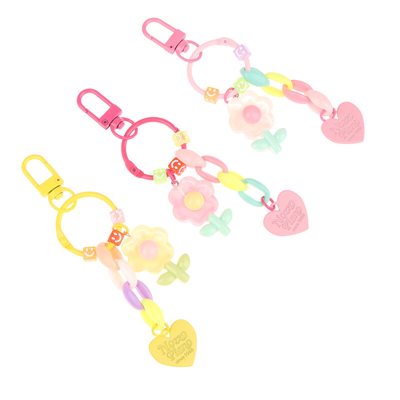 Cute Tulip Key Chain Flower Pendant Love Key Ring Backpack Car Charms ...