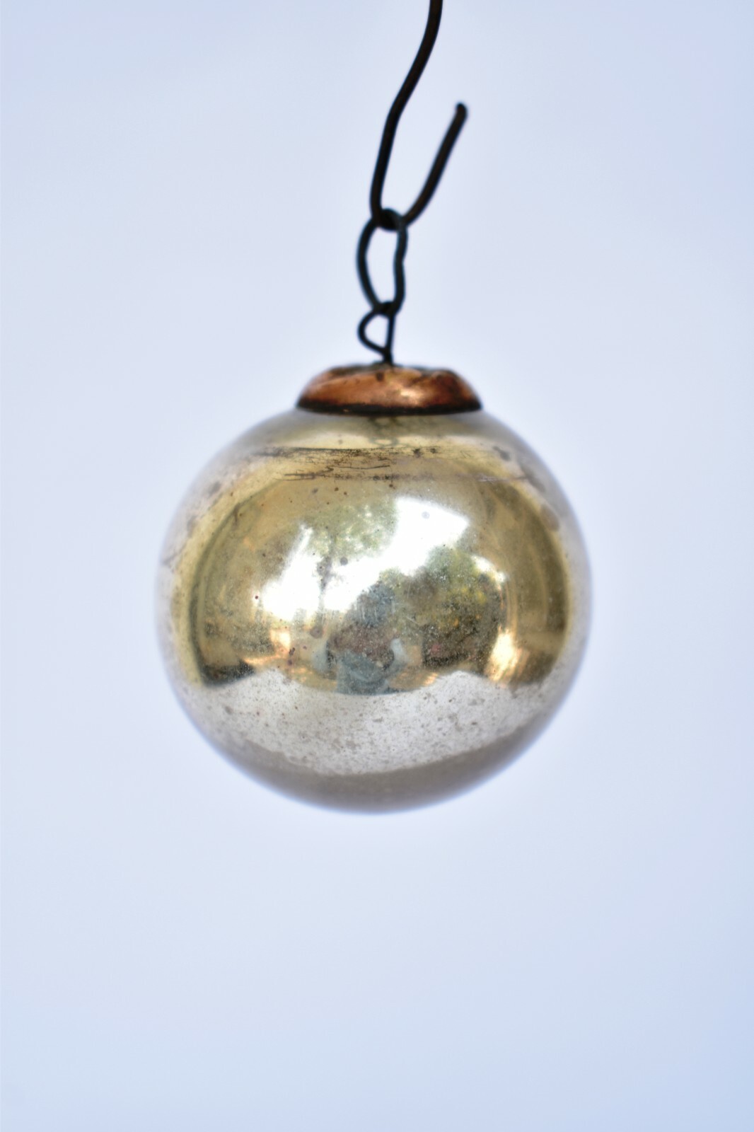 Antique German Kugel Ornaments Silver Glass Christmas Ball Baroque Cap ...