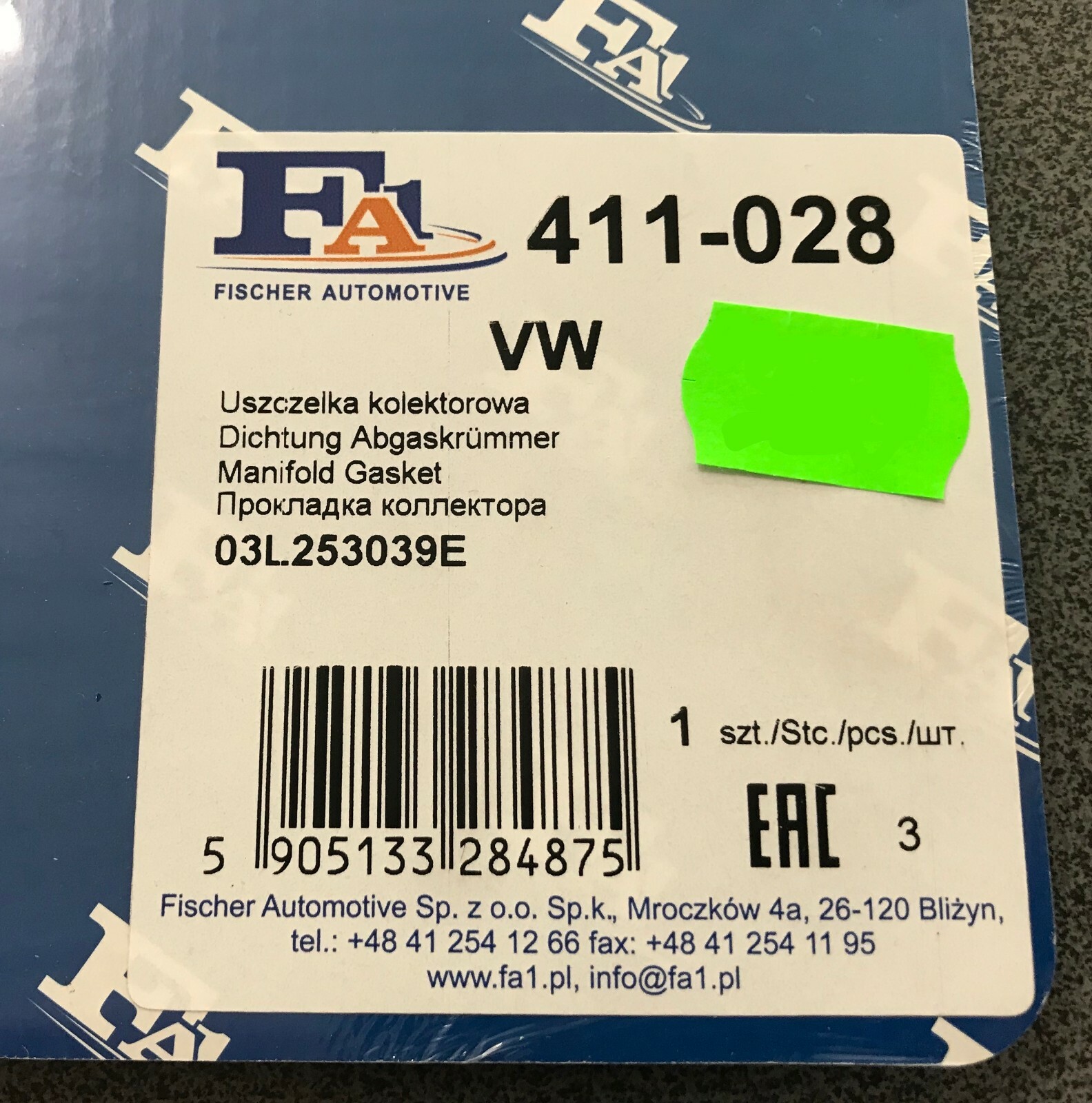 Audi A3 A1 VW TOURAN Golf Exhaust Manifold Gasket 1.6 2.0 TDI ...