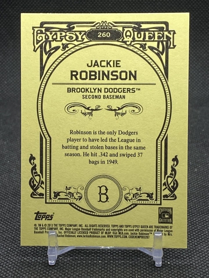 2013 Topps Gypsy Queen Jackie Robinson #260 Brooklyn Dodgers | eBay