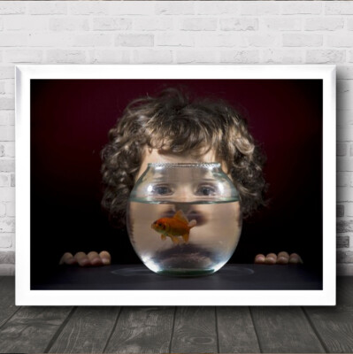 Our Distorted Vision Fish Girl Hands Eyes Wall Art Print | eBay UK