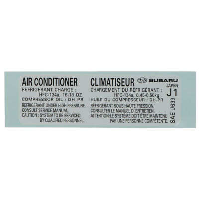 OEM 2012-2016 Subaru Air Conditioner Label Sticker Impreza Forester ...