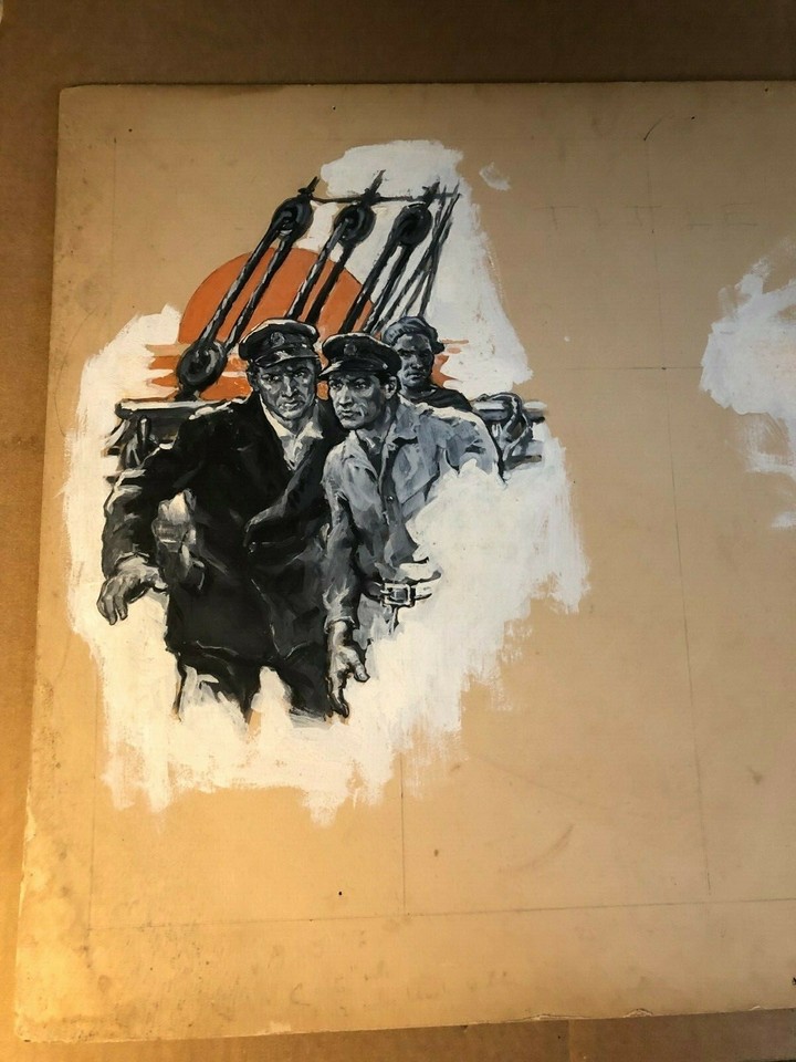 Rare Original Signed Pulp Illustration Art Painting Sailors George ...