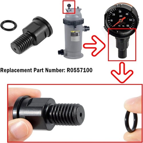 R0557100 Pressure Gauge Adapter For Jandy Zodiac CJ CS Series Filter ...