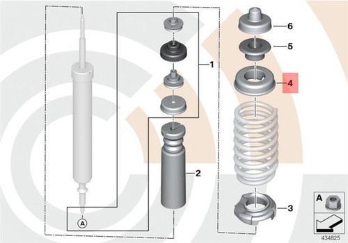 Genuine BMW 2Pcs. Spring Pad Upper Hybrid M3 X1 Zinoro 1E E81 ...