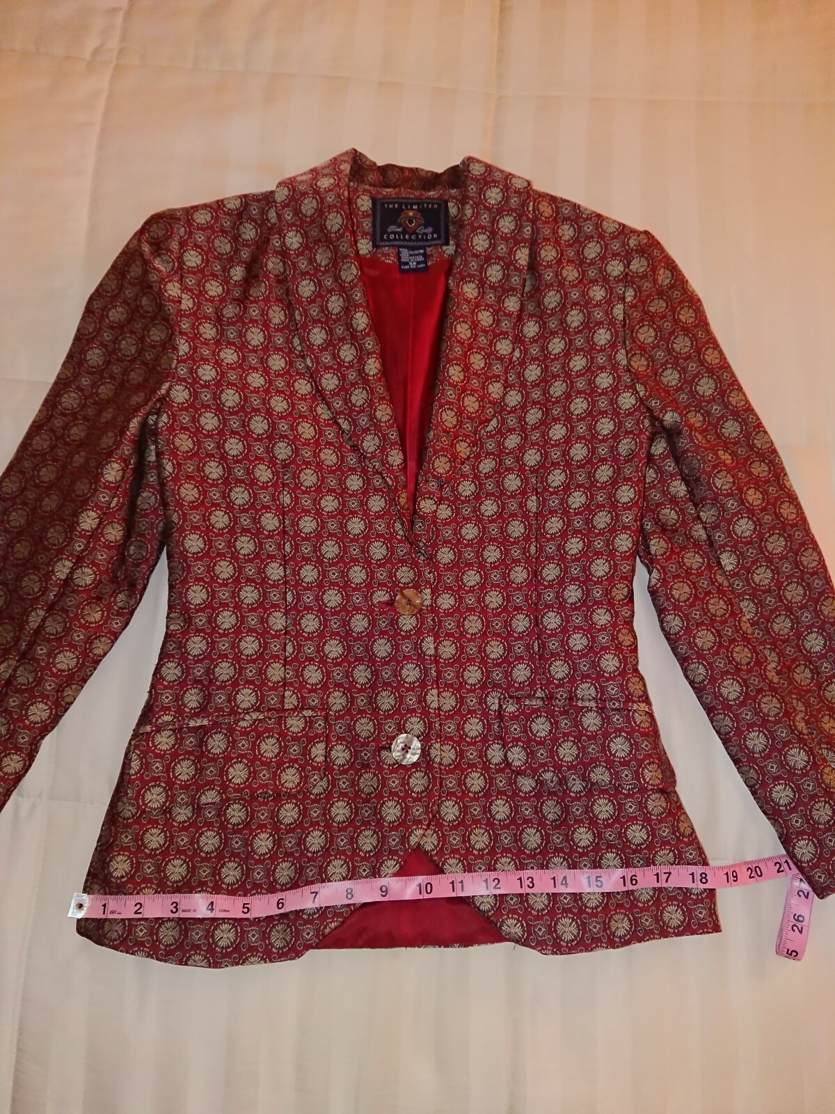Red Brocade THE LIMITED COLLECTION Embroidered Smokin… - Gem