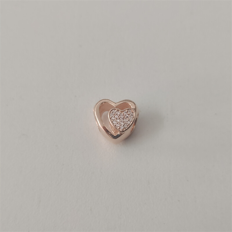 Ale Rose S925 Gold Joined Together Heart Charm Pandora | eBay UK