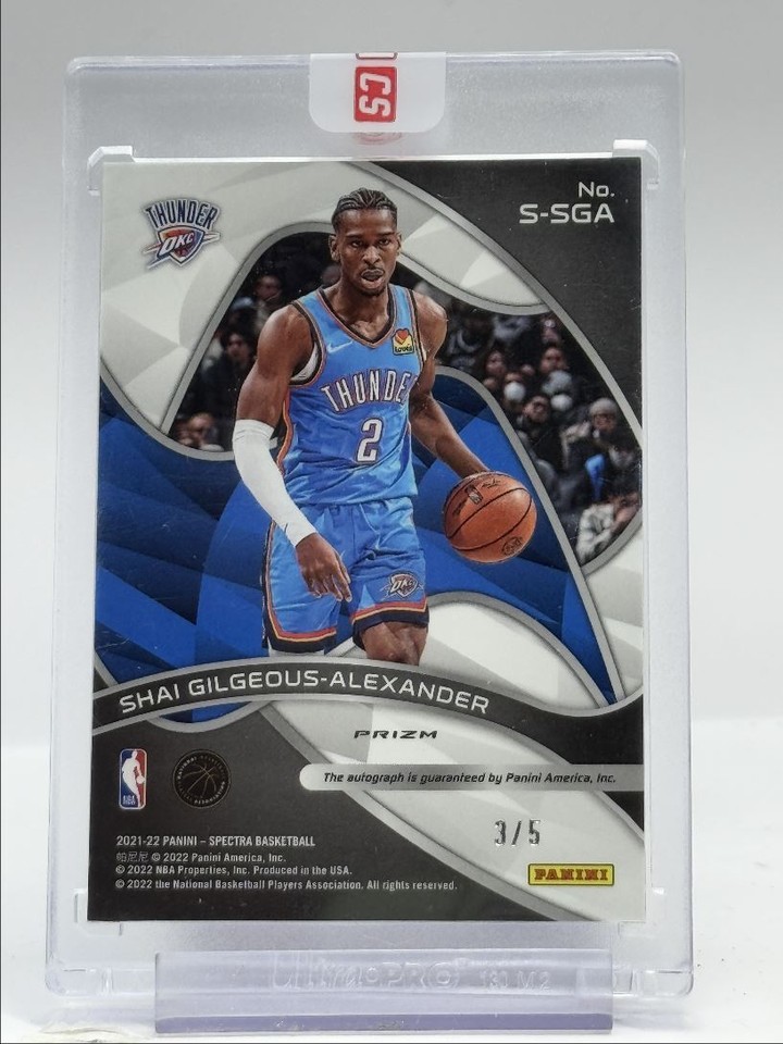 SHAI GILGEOUS-ALEXANDER 2021-22 SPECTRA MARBLE PRIZM AUTOGRAPH AUTO /5 ...
