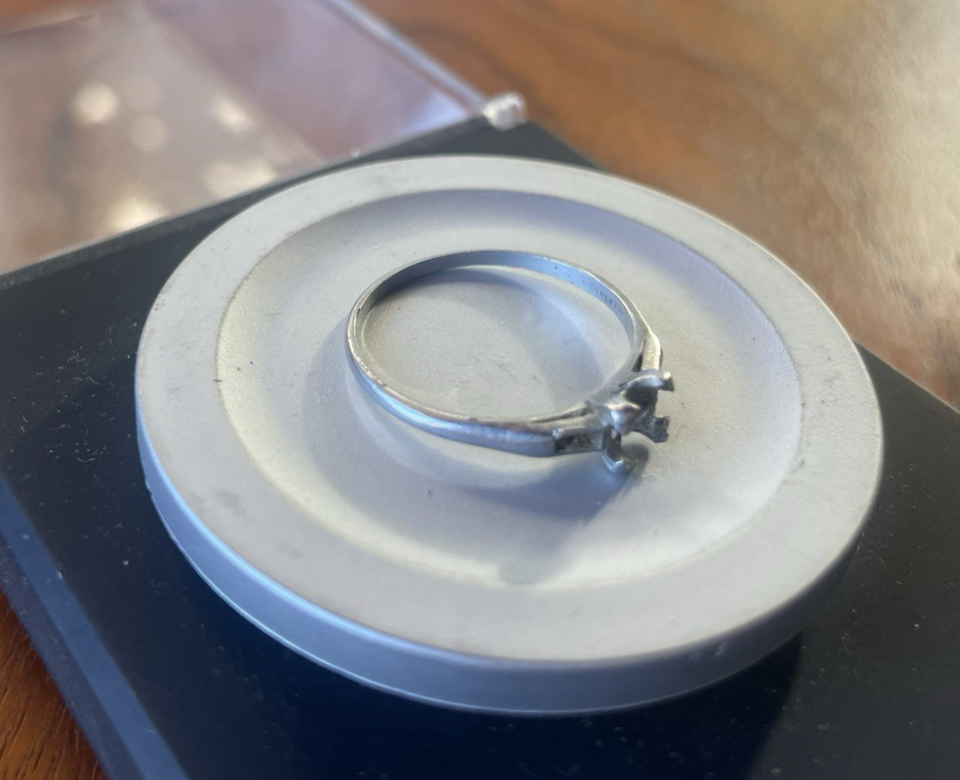 Vintage 900 Platinum Ring No Stones Size 8 | eBay