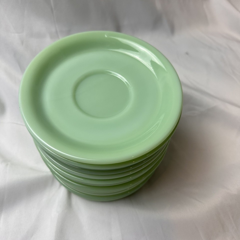 Fire King Jadeite Jadite Green Milk Glass RW Restaurant Ware Heavy ...