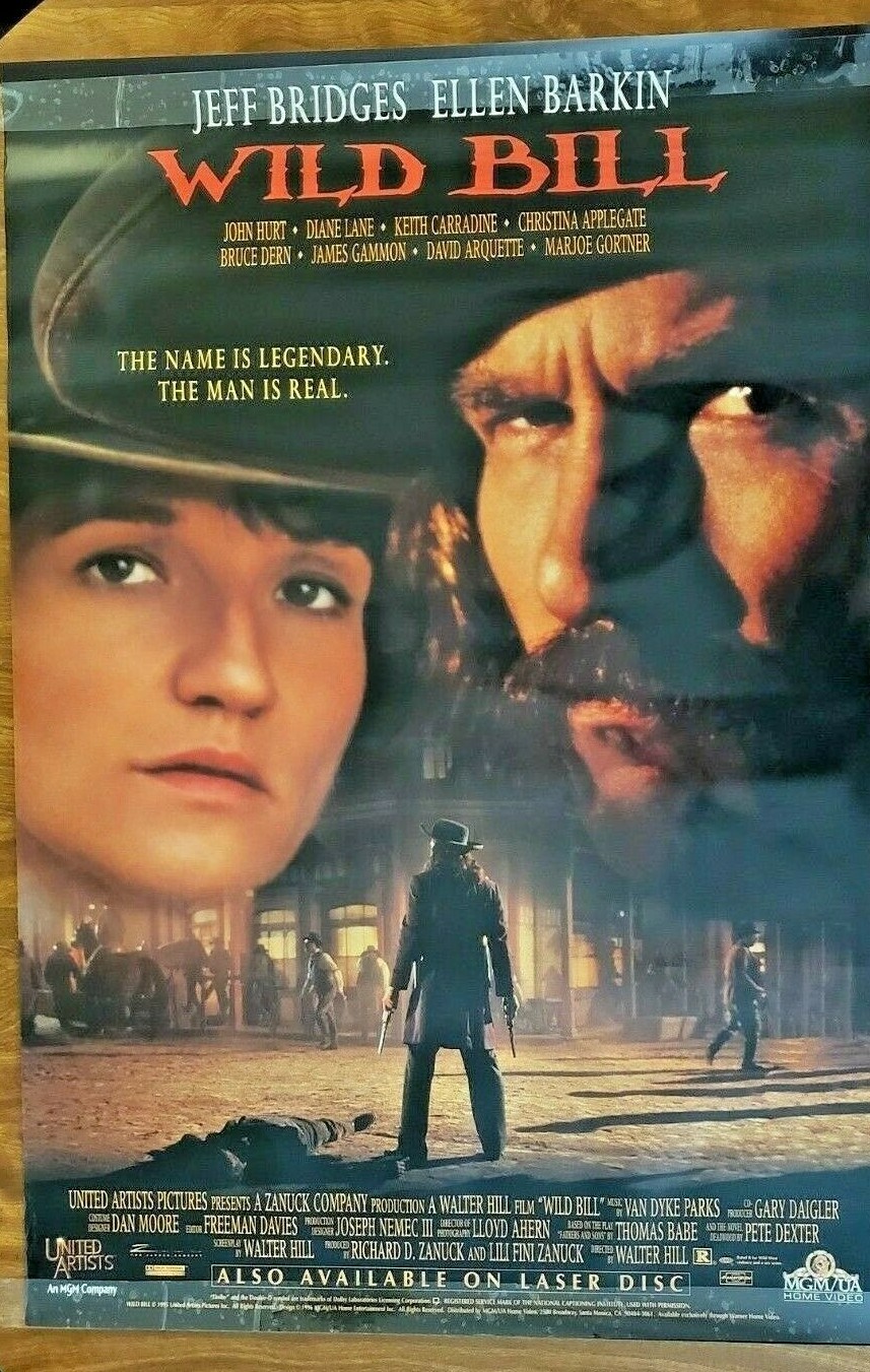 Wild Bill Movie Poster Jeff Bridges, Ellen Barkin, John Hurt 1995 New ...