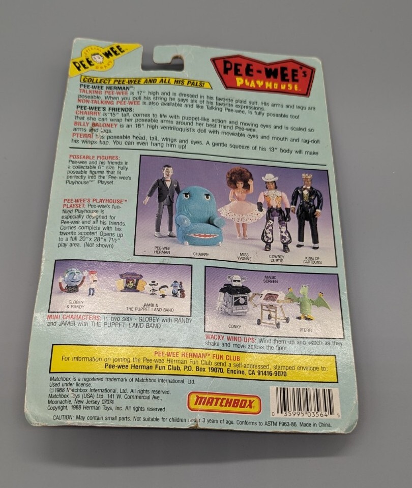 MATCHBOX PEE-WEE'S PLAYHOUSE POSEABLE KING OF CARTOONS ACTION FIGURE | eBay