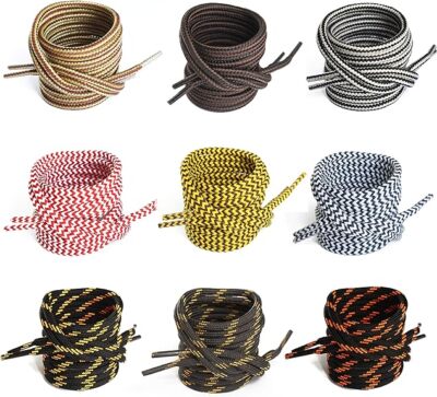 Hiking Shoelaces - Strong Shoe Laces for Boots and Walking Shoes - 12 ...