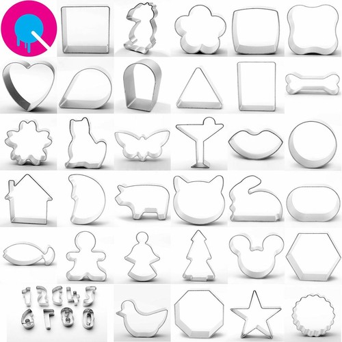Cookie Cutters 34 Designs Shapes Biscuits Baking Tools | eBay