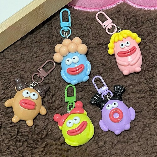Funny Keychain Ugly Big Eyes Sausage Mouth Cute Stuff Keychain Bag ...