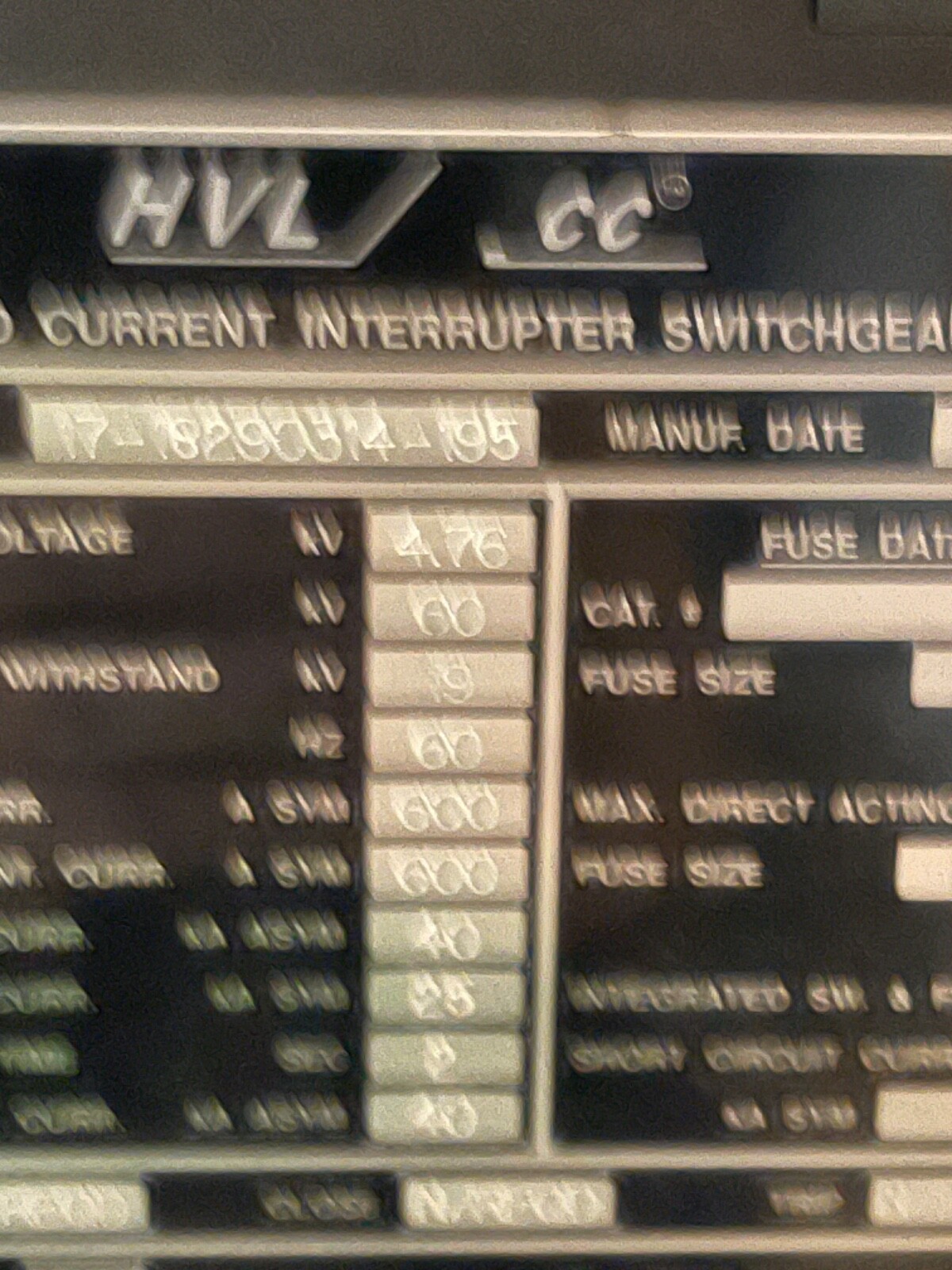 5kv SQUARE D 600 Amp High Pressure Voltage Switch LOAD INTERRUPTER HVL ...