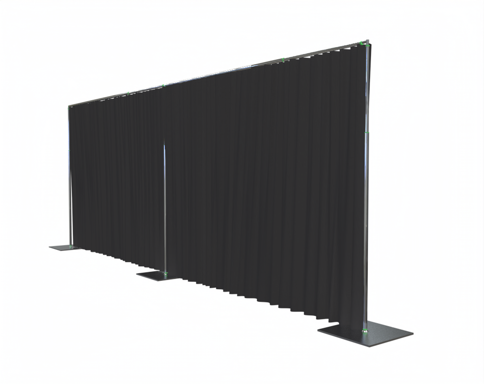 ADJUSTABLE QUICK BACKDROP KIT 10 FT TALL x 20FT WIDE PIPE WITH COLOUR ...