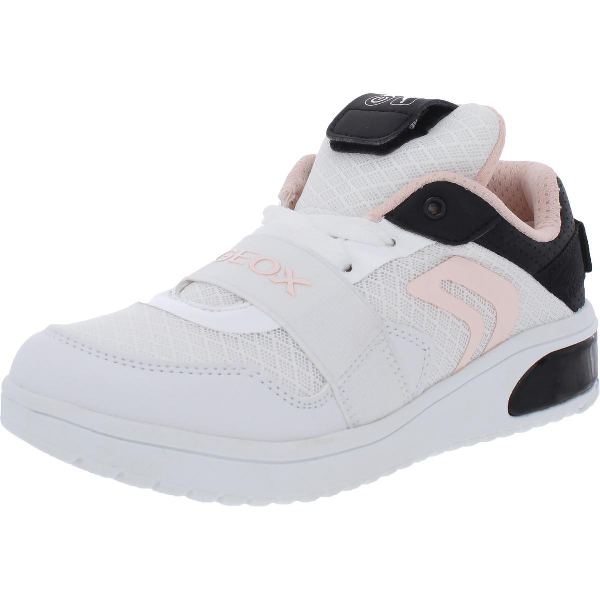 Geox Respira Girls XLed White Light-Up Shoes 6 Medium (B,M) Big Kid ...